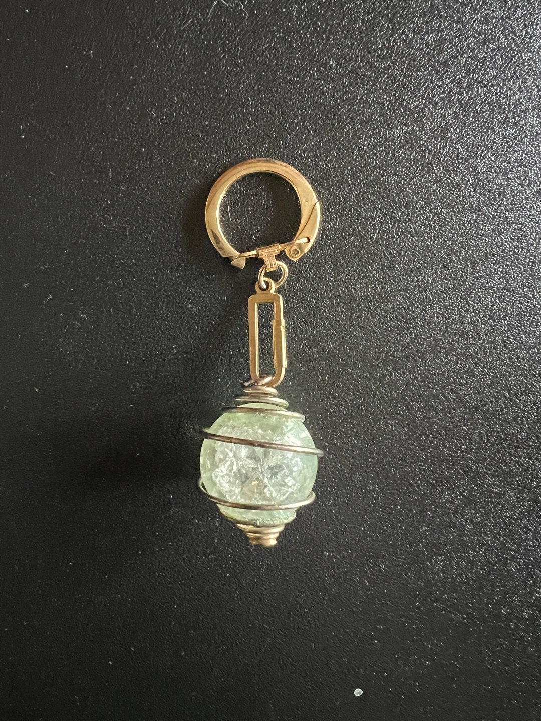 Vintage Faux Crystal Ball Marble Keychain From the 1950s - Etsy