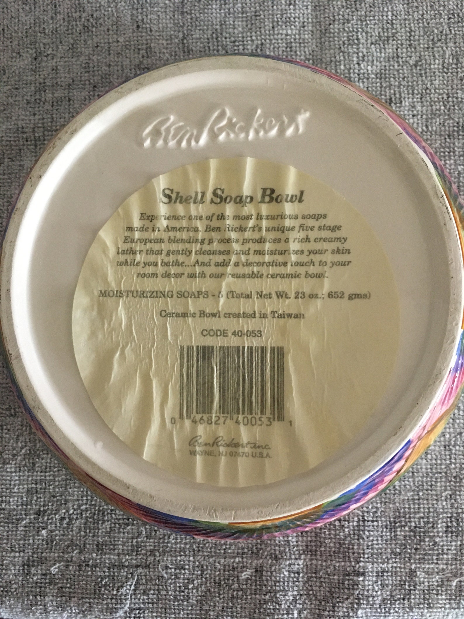 Vintage Ben Rickert Seashell Soap Bowl 32 Oz. Ceramic Rainbow - Etsy