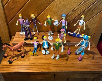 Vintage Set 11 of Bendos Collectible Figures and Accessories Kid Galaxy ...