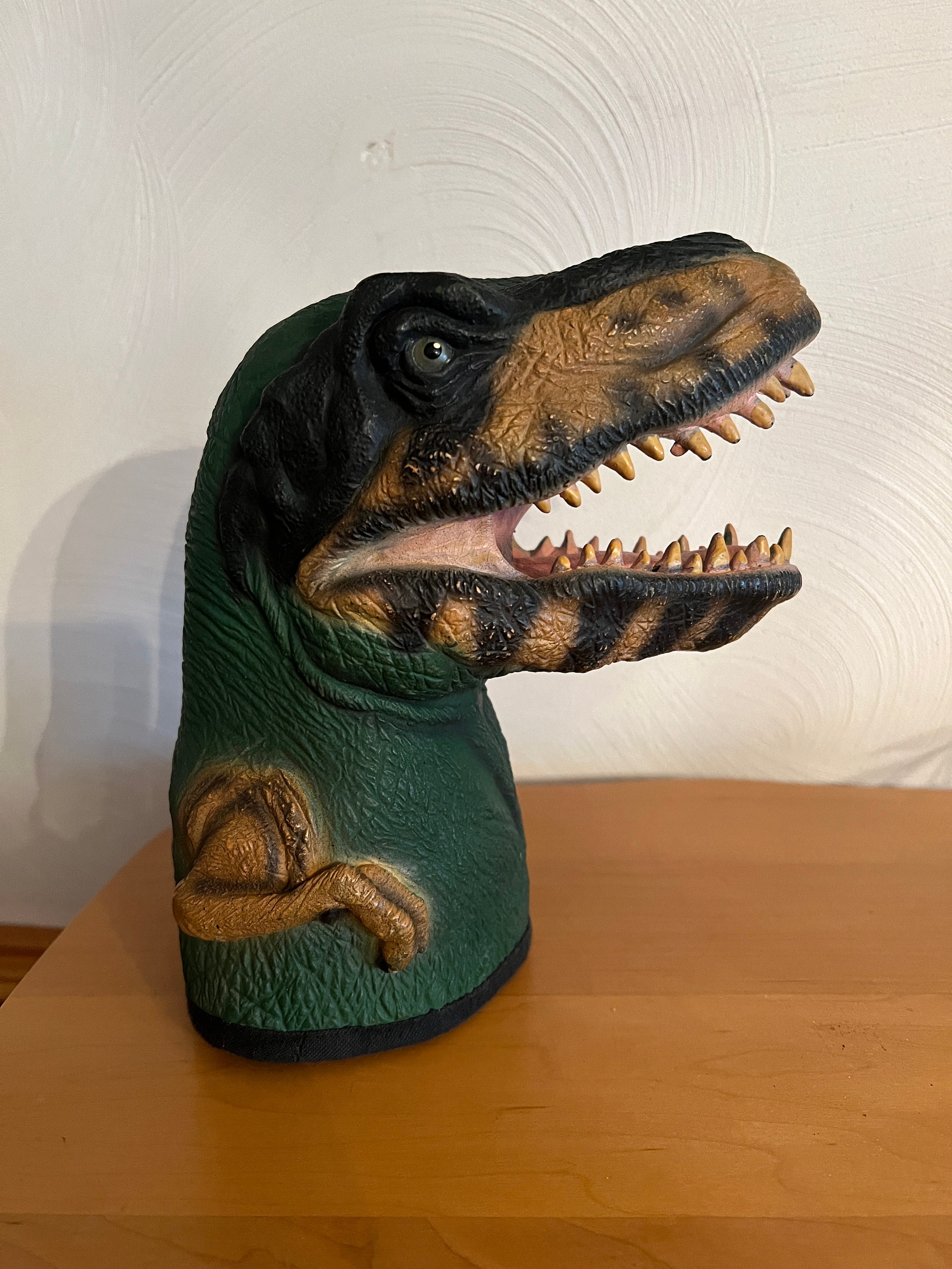 Vintage Dinosaur Vinyl Hand Puppets Disney Dinosaur Carnotaurus and ...