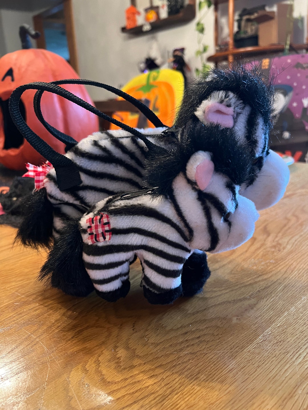 Vintage Zebra Children's Purse With Matching Coin Purse Stuffed Animal ...