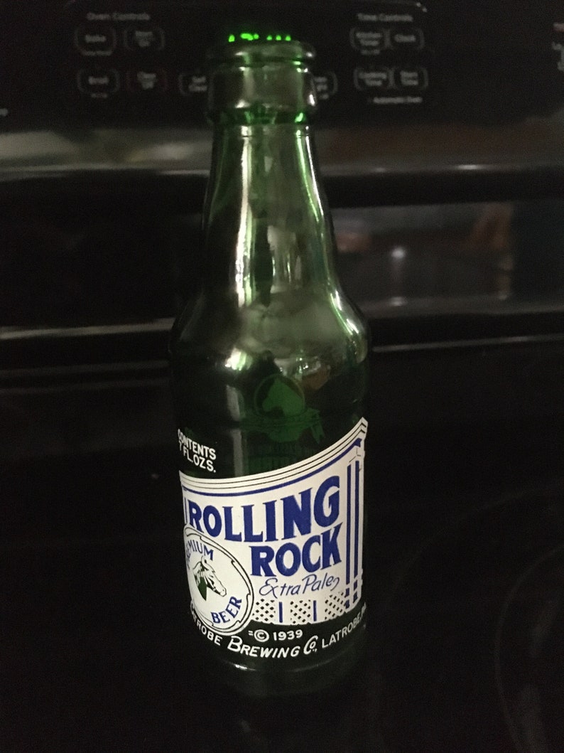 Vintage Rolling Rock 7 Oz Beer Bottle - Etsy