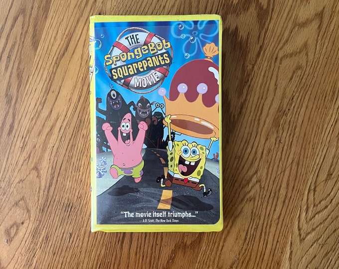 The SPONGEBOB SQUAREPANTS Movie 2004 VHS Yellow Clamshell Case ...