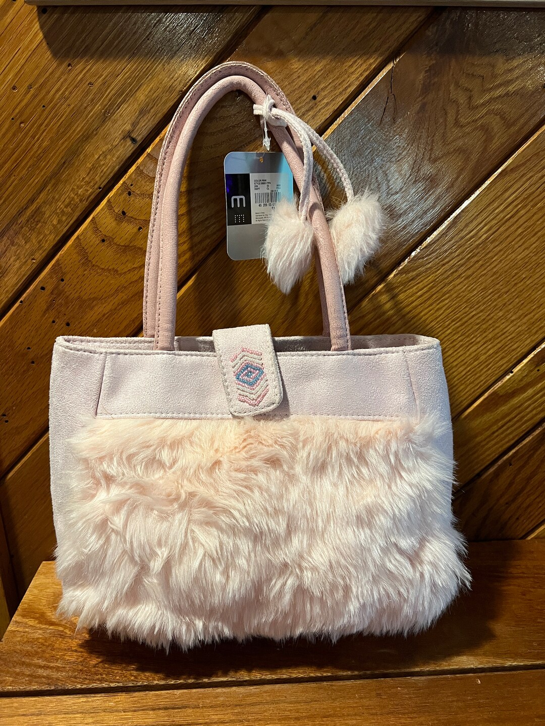 Vintage Pink Faux Fur Purse Handbag Mossimo NEW WITH TAGS - Etsy