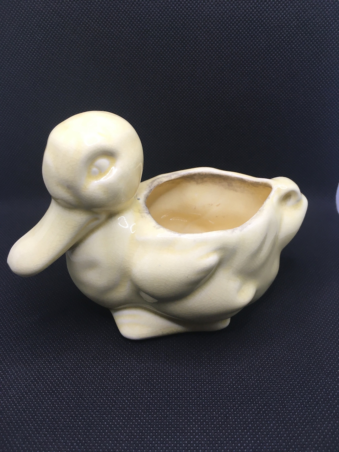 Vintage Yellow Duck Planter Pottery Ceramic Duckling 1950s - Etsy