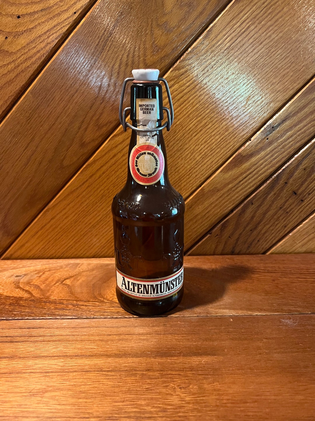 Vintage Beer Bottle Altenmunster Brauer Bier Brown Glass German Beer ...