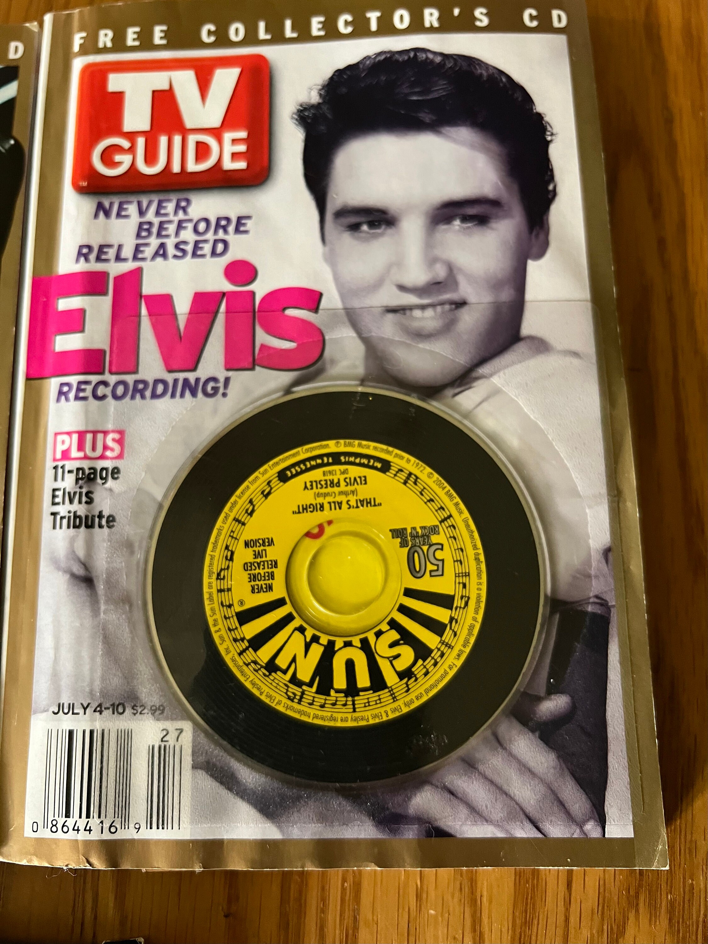 Vintage Elvis Presley Collectibles 2 TV Guides With a Free Cds - Etsy