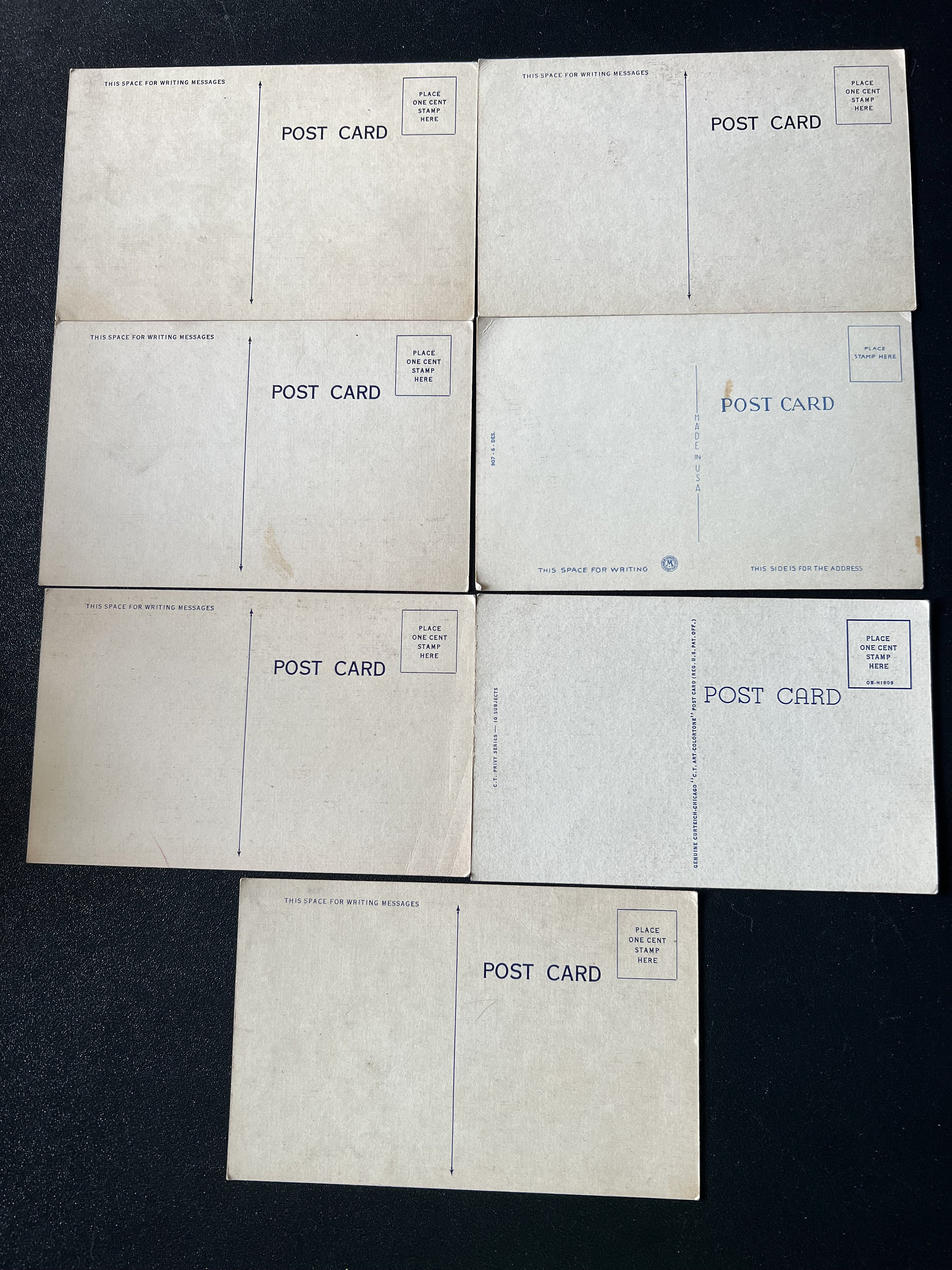 Vintage Postcards 1950s Lot of 7 Colorful Funny Cartoonish C T Art ...