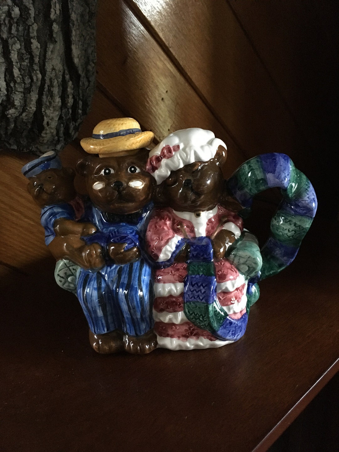 Beautiful Three Bears Teapot by Express Productions Hand Painted Unique ...