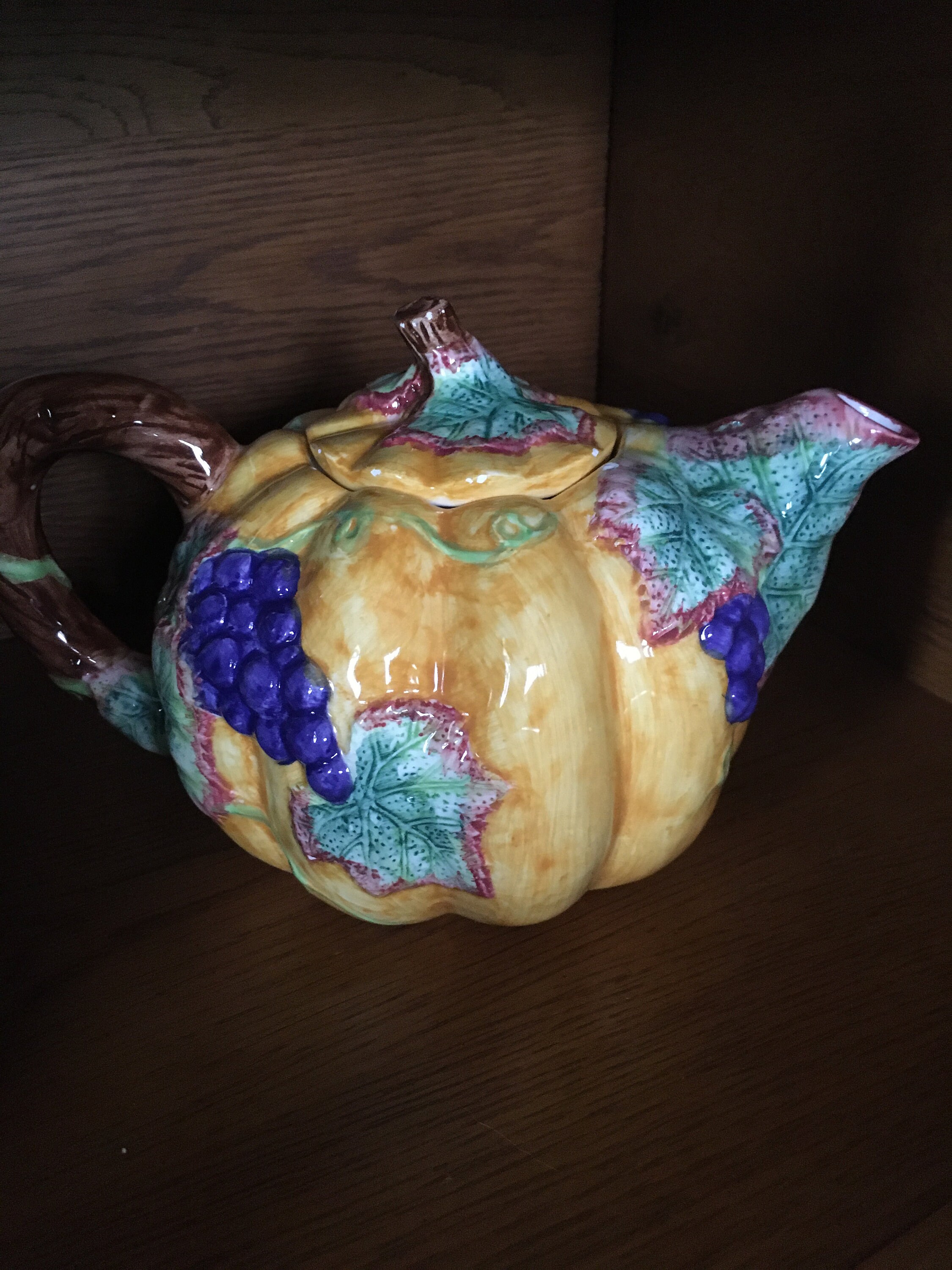 Vintage Pumpkin Fall Nantucket Teapot Pumpkin Shaped Grapes - Etsy
