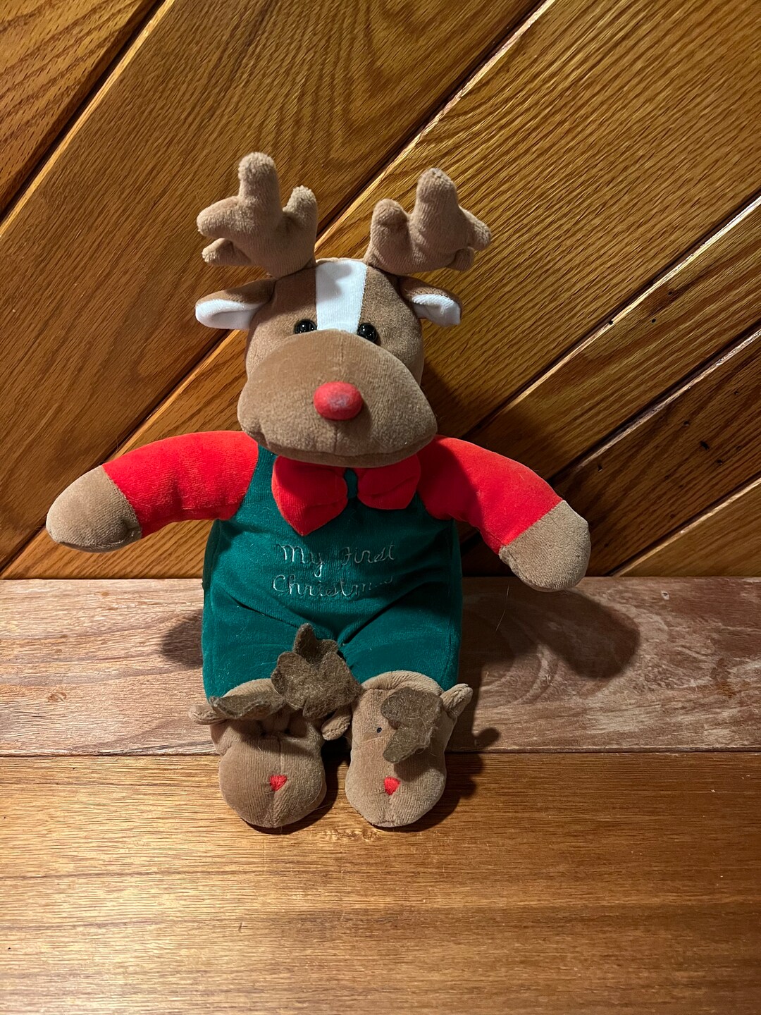 Vintage Baby's My First Christmas Plush Reindeer Rattle 2000 - Etsy