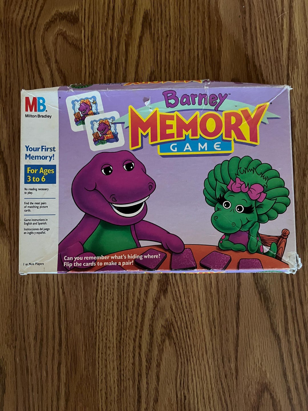 Vintage 1993 Barney Memory Matching Game Milton Bradley Baby Bop - Etsy