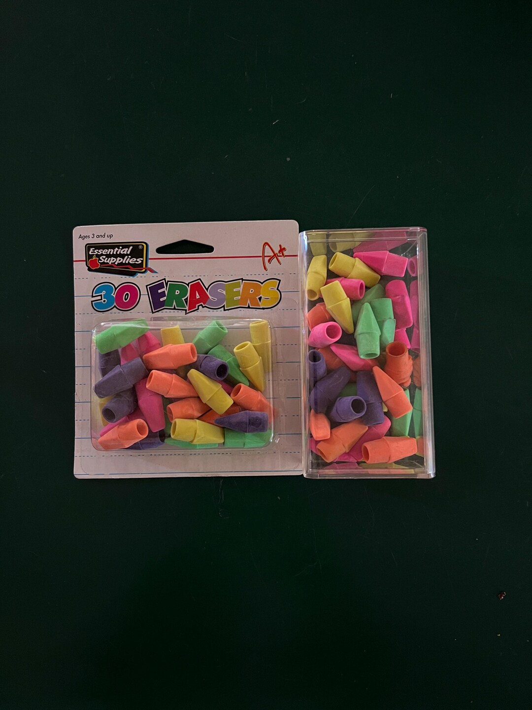 Vintage Pencil Erasers Neon Colors Lot of 62 - Etsy