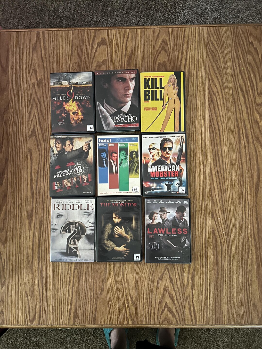 Crime Thriller Dvds Lot of 9 Kill Bill American Psycho Heist Lawless - Etsy