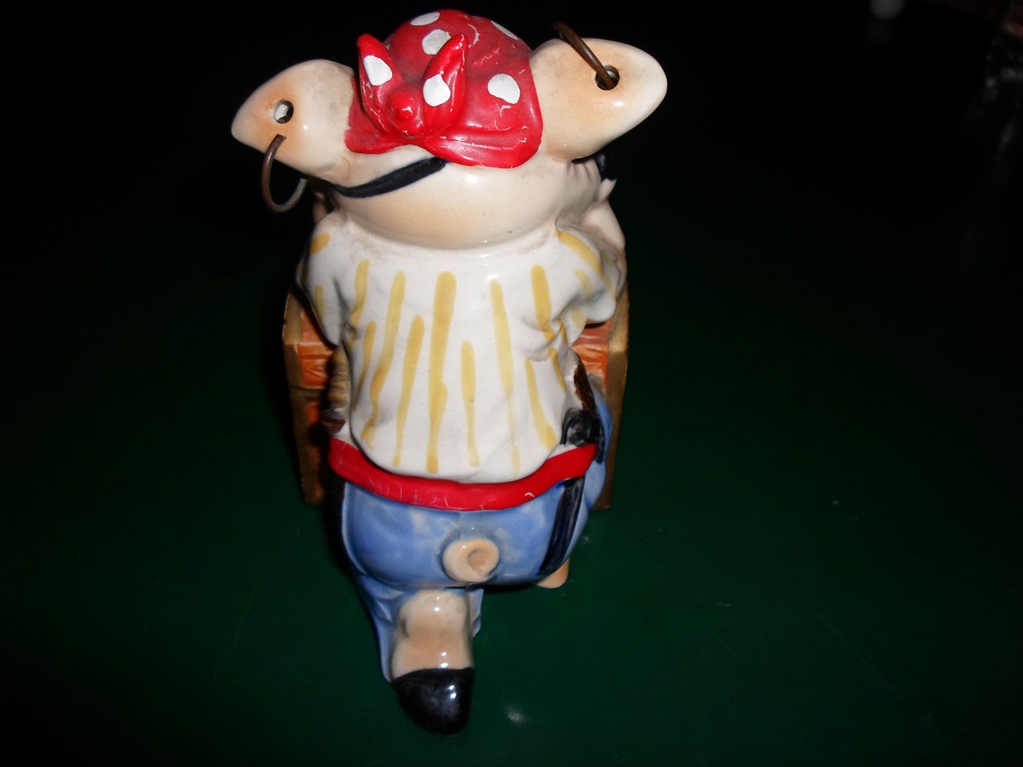 Vintage Pirate Pig Piggy Bank Treasure Chest - Etsy
