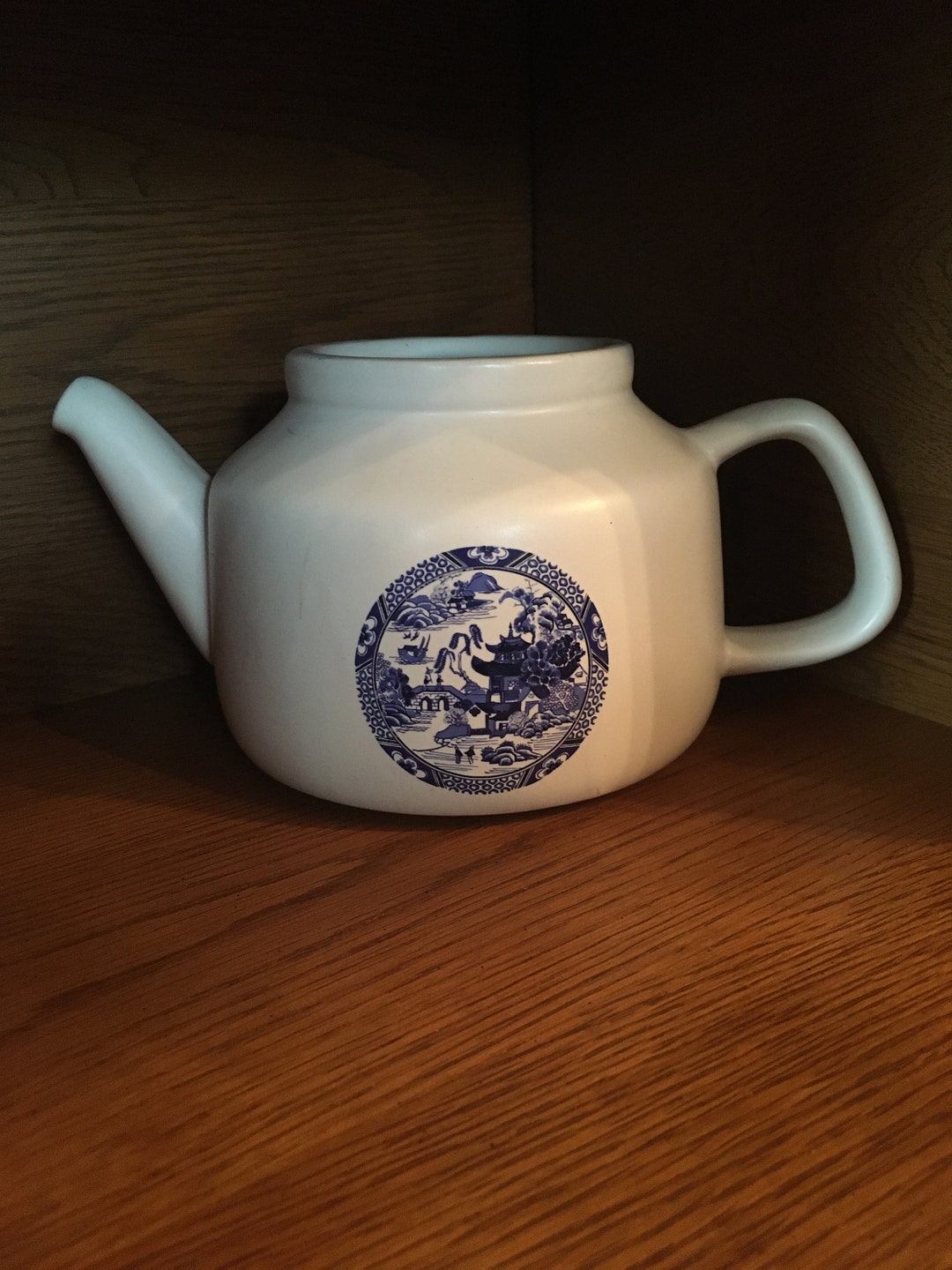 Vintage Mccoy Teapot Blue and White Pottery With Oriental Design #163 ...