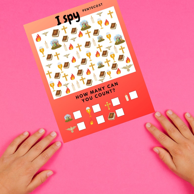 I Spy Activity Sheet Busy Bag Pentecost Church Sunday School - Etsy