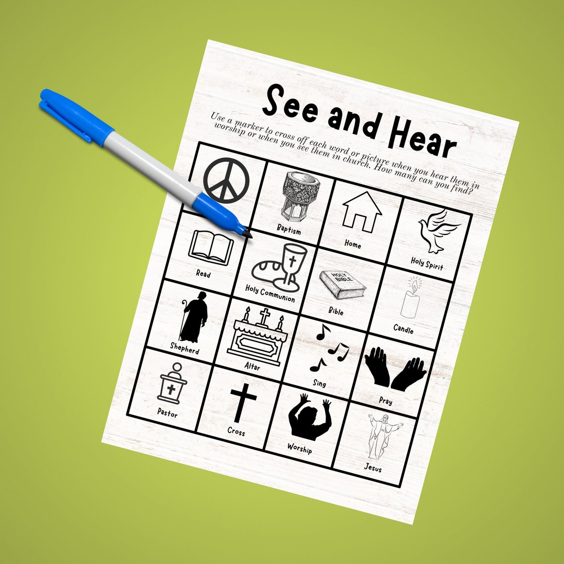 Things I See in Church Activity Page Busy Bag - Etsy