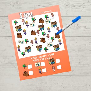 Zeccheus I Spy Printable Activity Sheet Church Busy Bag VBS Sunday ...
