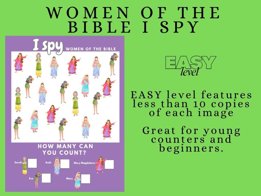 Women of the Bible- Faith I Spy Printable | Bible-themed Activity Pages ...