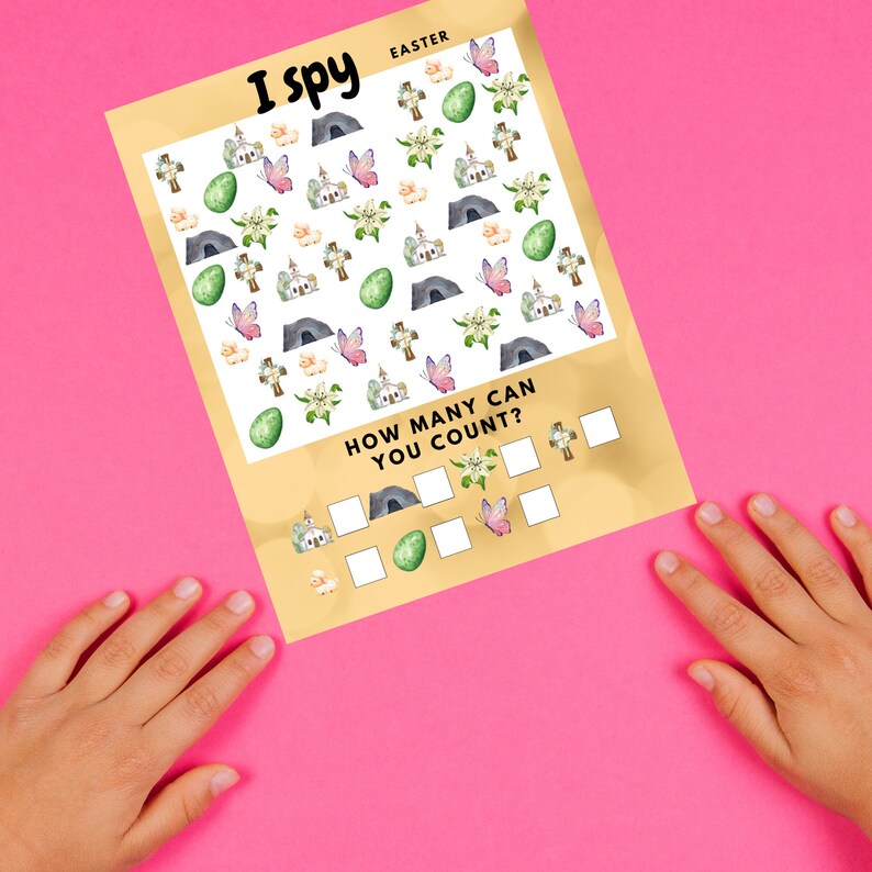 I Spy Printable Activity Page Busy Bag Easter - Etsy
