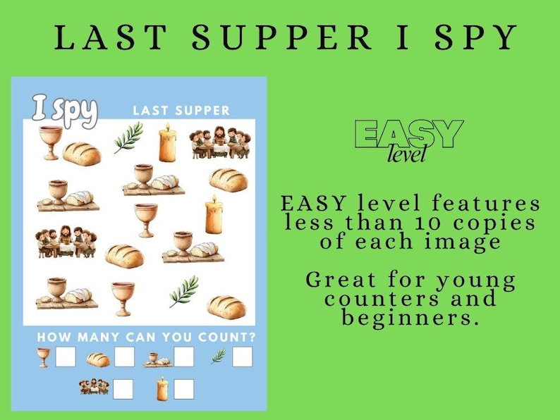 Last Supper- Faith I Spy Printable | Bible-themed Activity Pages ...