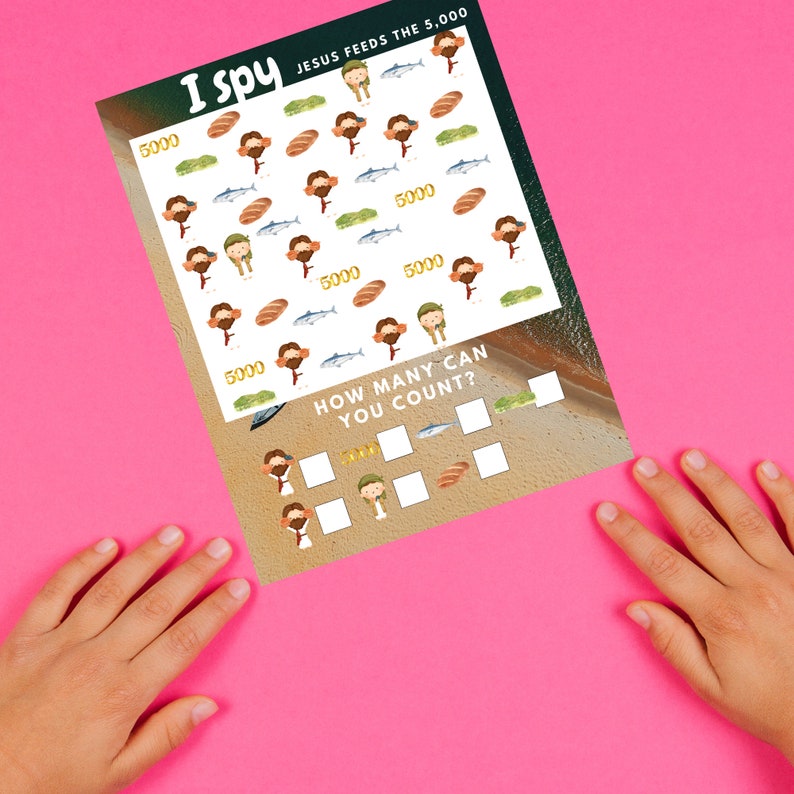 I Spy Activity Page Feeding the 5000 Bible Story - Etsy