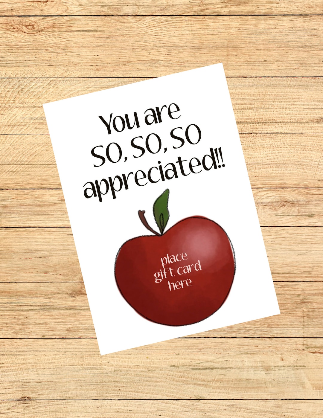 Teacher Appreciation Card youre so Appreciated Gift Card Holder for ...