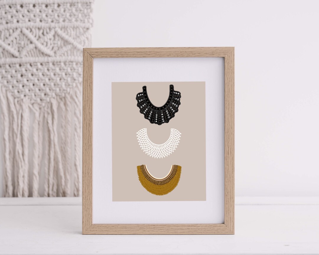 Ruth Bader Ginsburg Jabot Print | Supreme Court Printable Art - Etsy