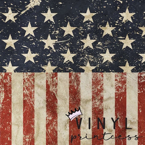 Distressed Flag Patterned Vinyl in HTV or Adhesive Vinyl | Etsy