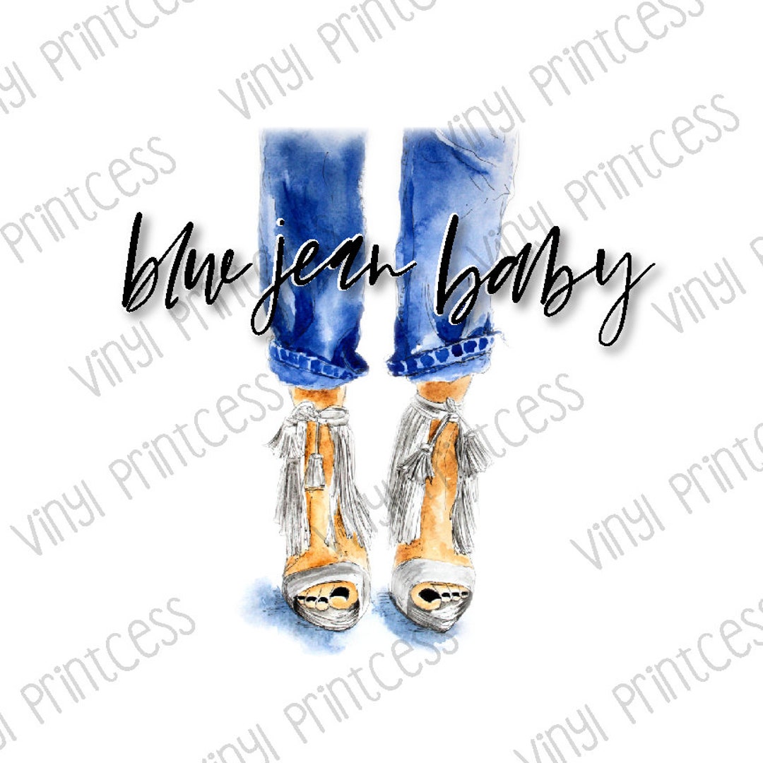 Blue Jean Baby PNG Digital Download - Sublimation File Download - Heels ...