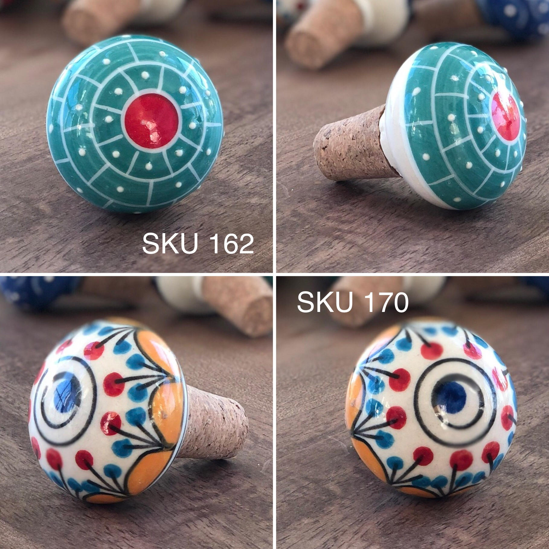 Ceramic Wine Stopper (set of 2),bottle Stopper,gift for Mother ...
