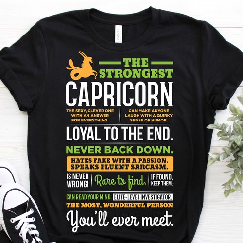 Capricorn Astrological Sign Zodiac Facts T Shirt Born In Etsy