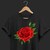 Single Red Roses Flower of Cute Red Roses Flower Gardening T-shirt ...