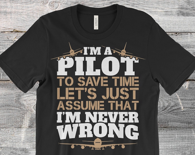 Pilot T-shirt, Gift for Pilot, Funny Pilots Shirt, Airplane Shirt ...
