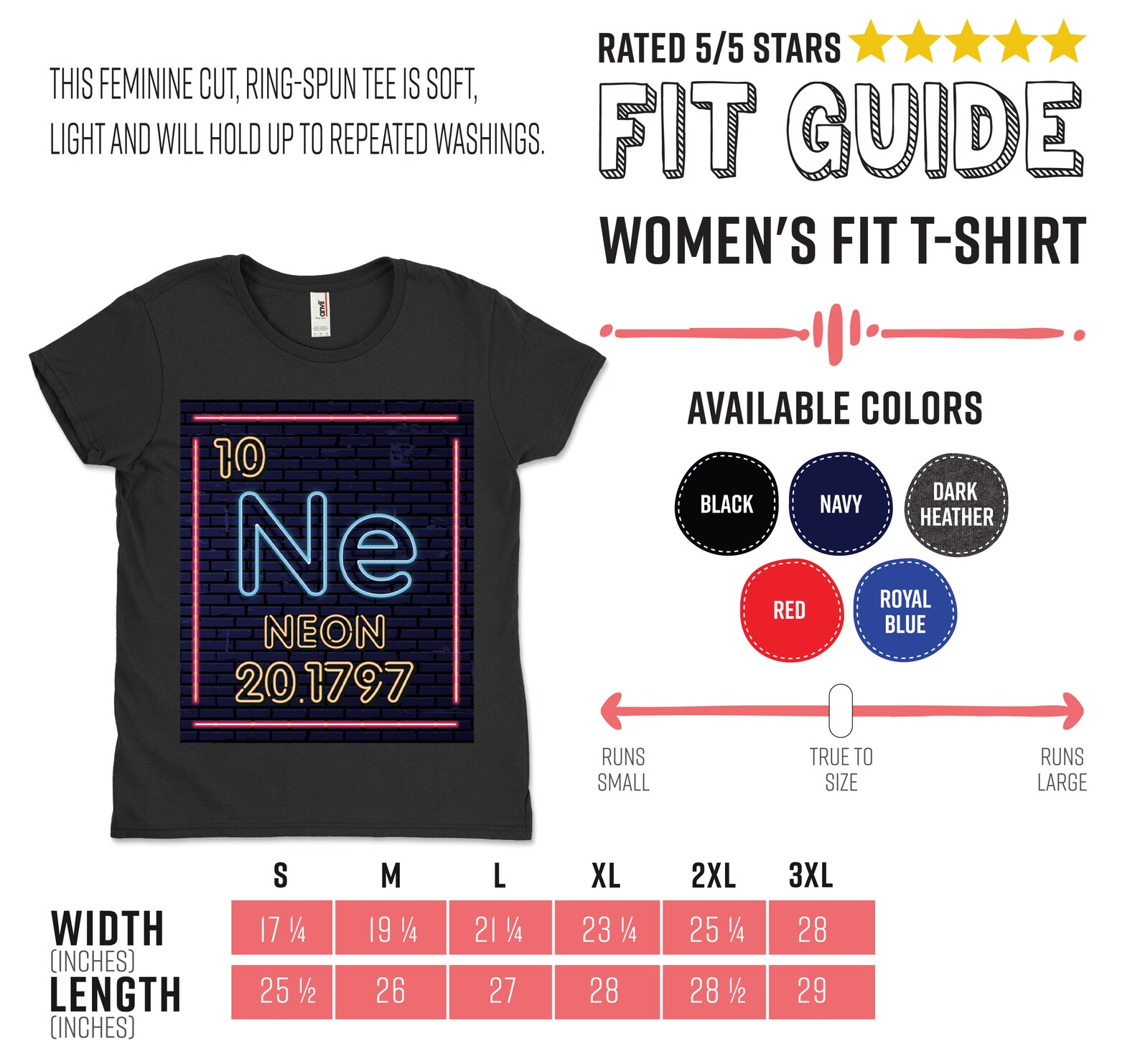 Neon Element Purple Periodic Table Chemistry Nerd Gift T-shirt ...