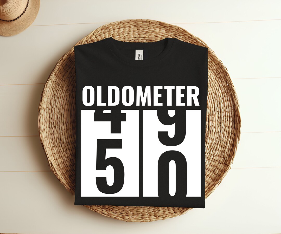 50th 50 Birthday Funny Gift Men Women Oldometer 49-50 Shirt T-shirt ...