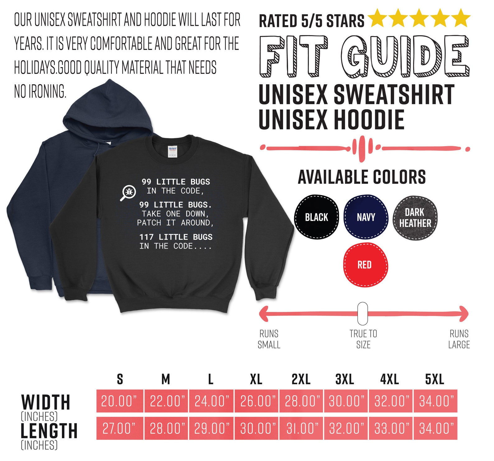 99 Little Bugs in the Code Programming Coding Funny T-shirt, Web ...