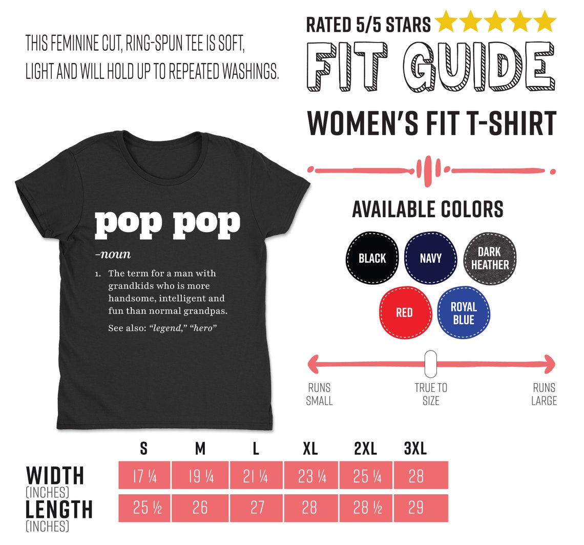 Pop Pop Definition Funny Poppop Dictionary for Men Grandpa T-shirt ...