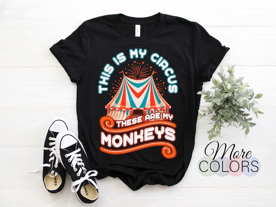 Circus Monkeys Staff Costume Carnival Vintage T-shirt Clowns - Etsy
