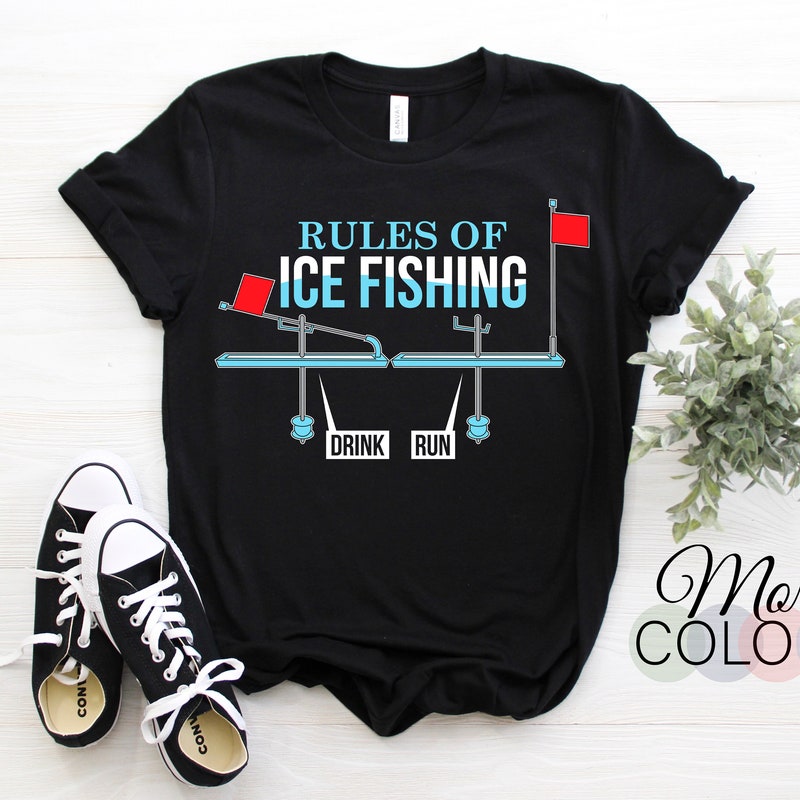 Ice Fishing Tee Shirts - Etsy