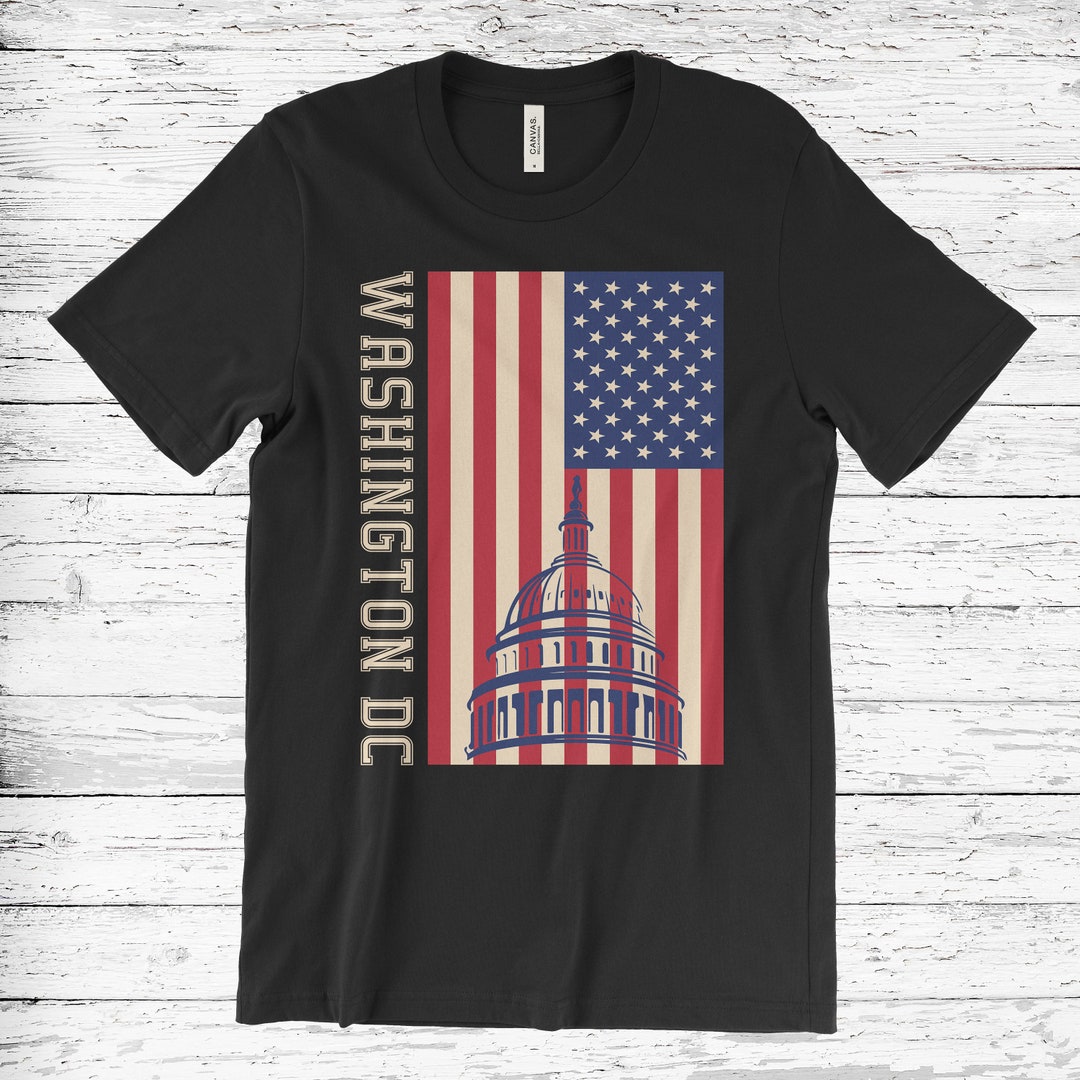 Washington Dc American Flag Vintage Shirt, Washington Dc Shirt ...