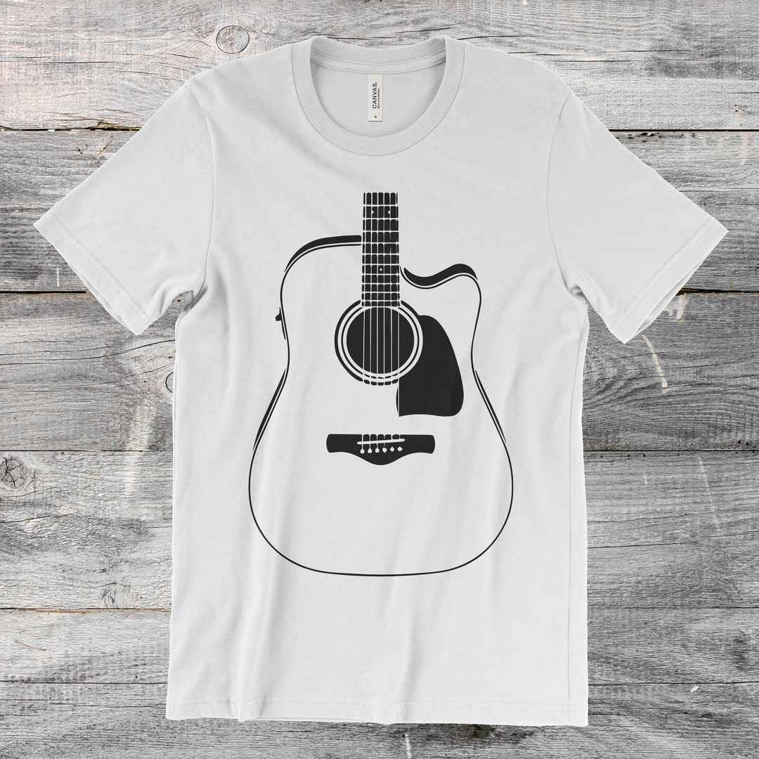 Acoustic Guitar Gift T-shirt, Guitas Vintage Retro Shirts, Guitarist ...