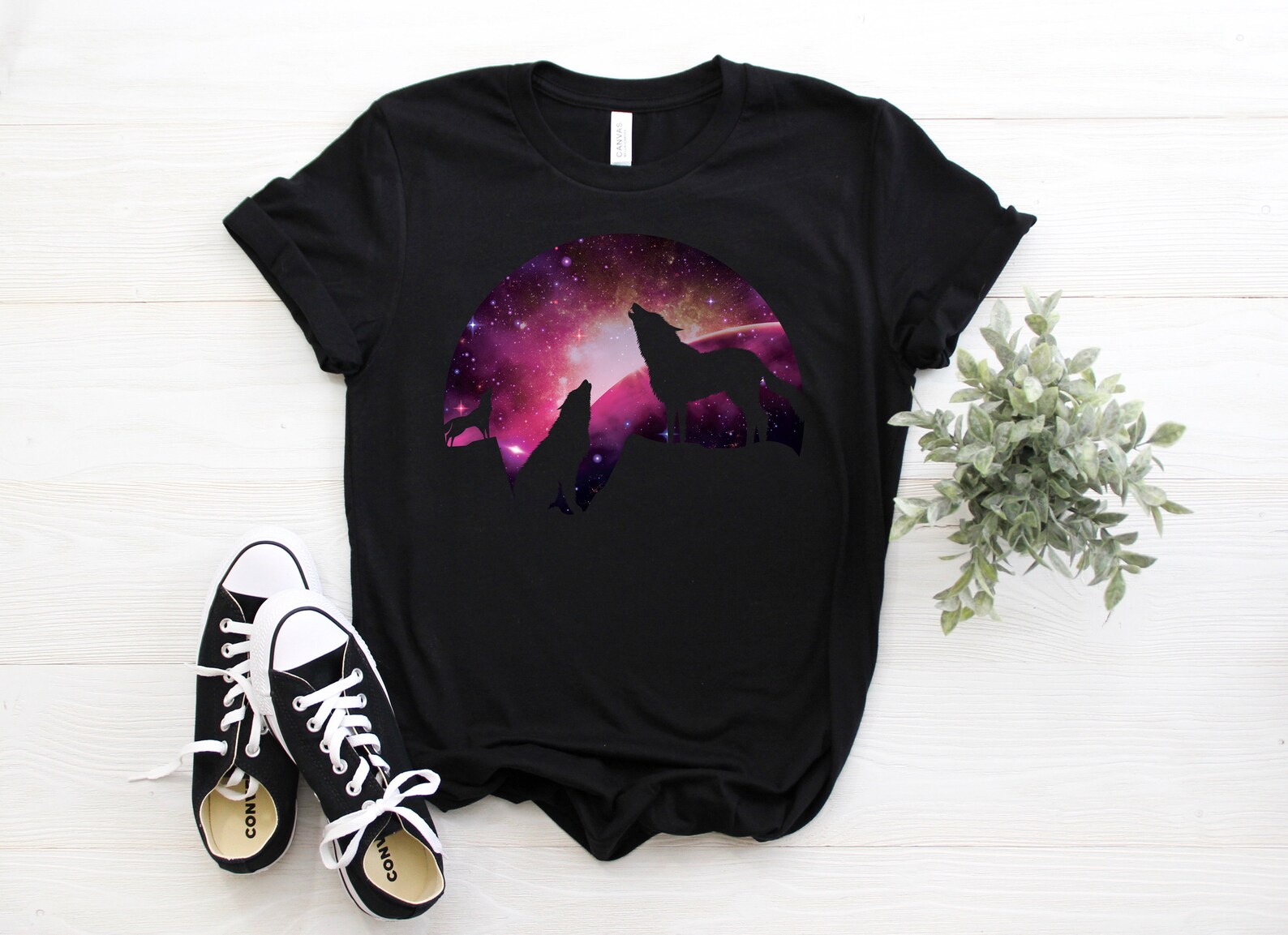 Howling Wolf Galaxy Sky Wolves Pack Stars Art Shirt, Wolf Lover Gifts ...
