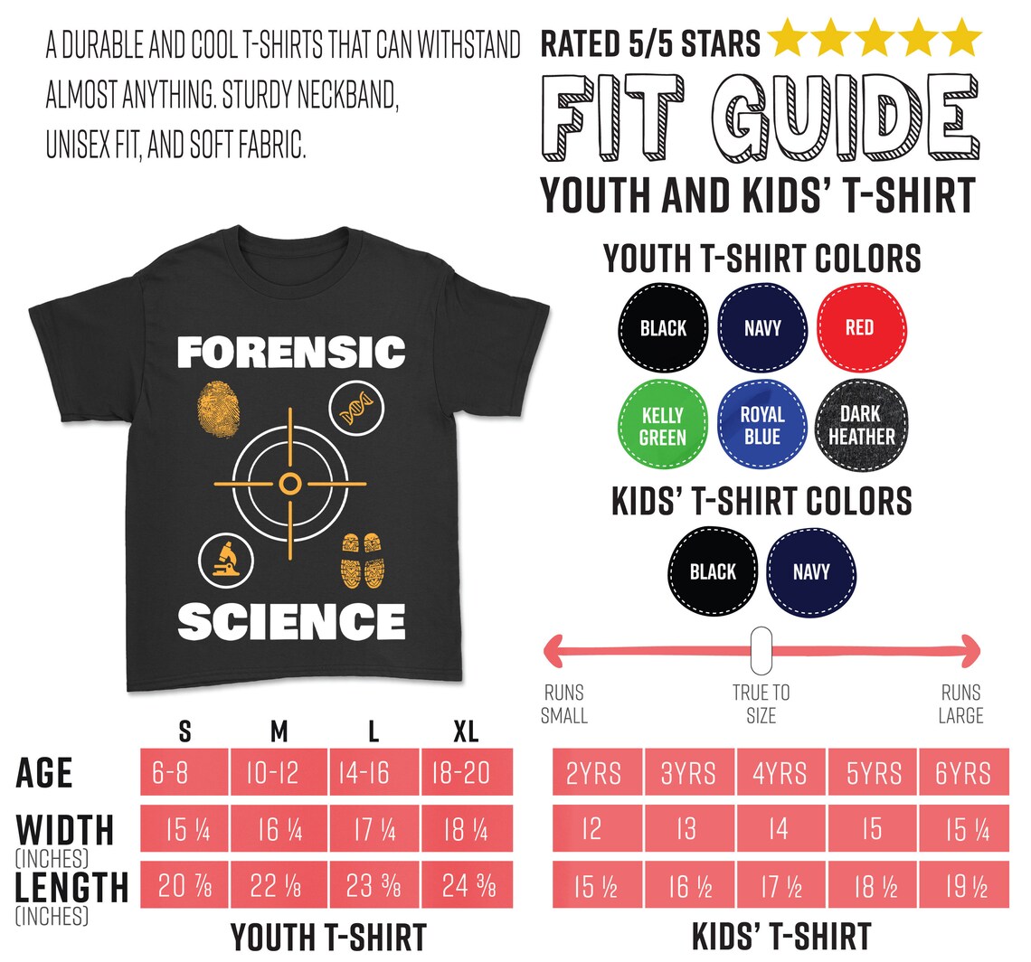 Forensic Science T-shirt, Crime Scene Evidence Tshirt, DNA Fingerprints ...