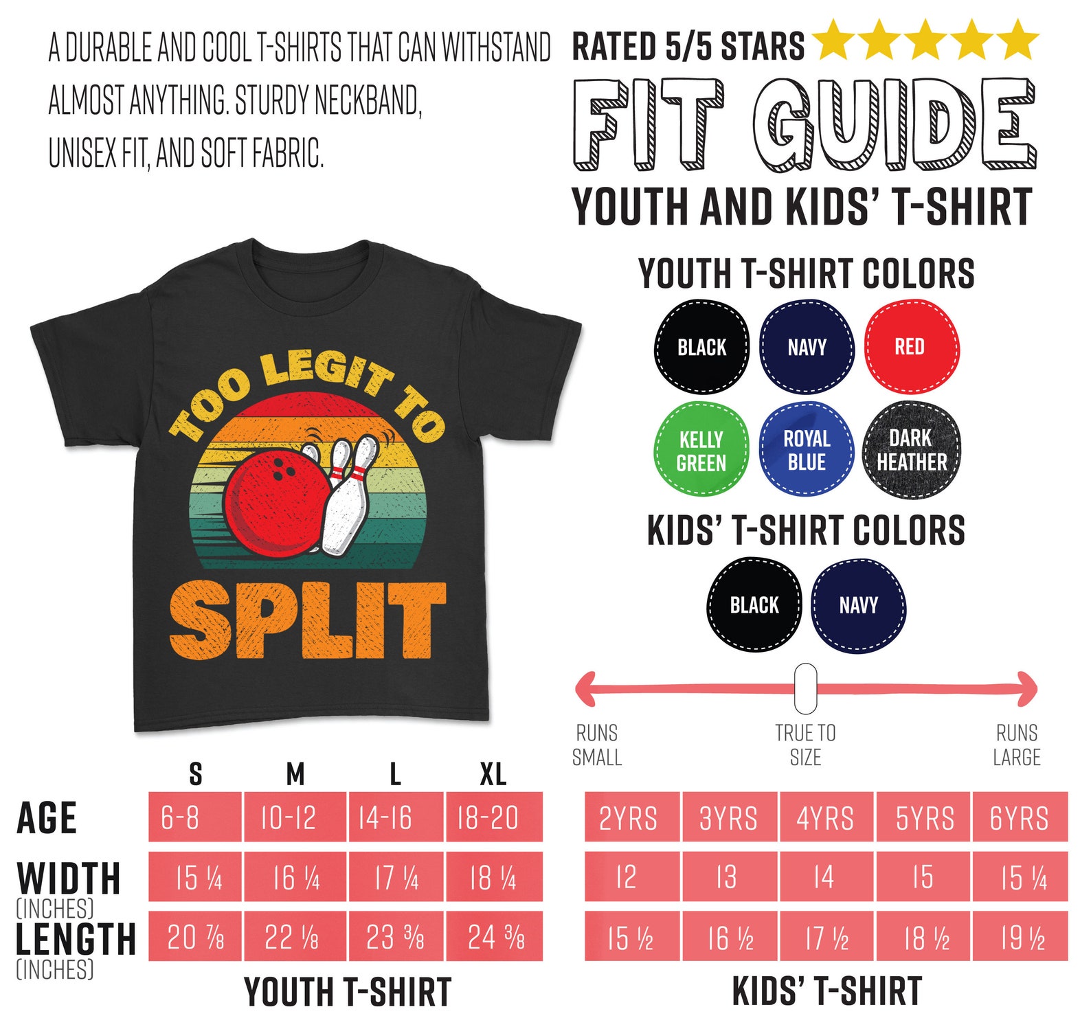 Bowling Too Legit to Split Ball Pin Funny T-shirt, Bowling Player Gift ...