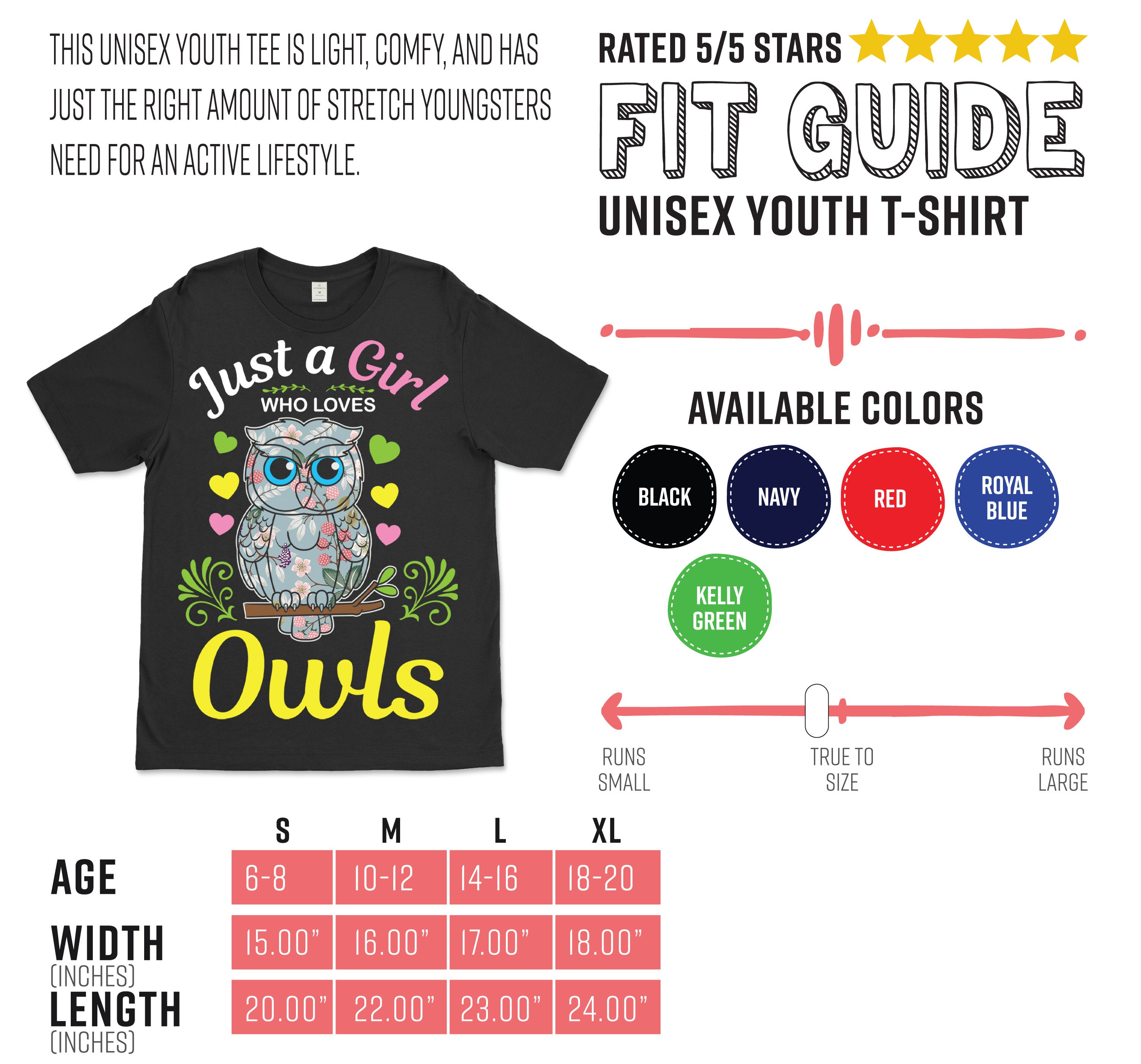 Just a Girl Who Loves Owls T-shirt, Cute Owl Gift, Bird Nerd Watching ...