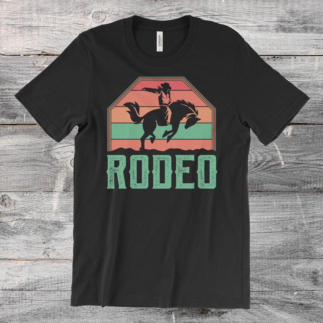 Western Horse Riding Rodeo Country Cowboy Vintage Retro Gifts T-shirt ...