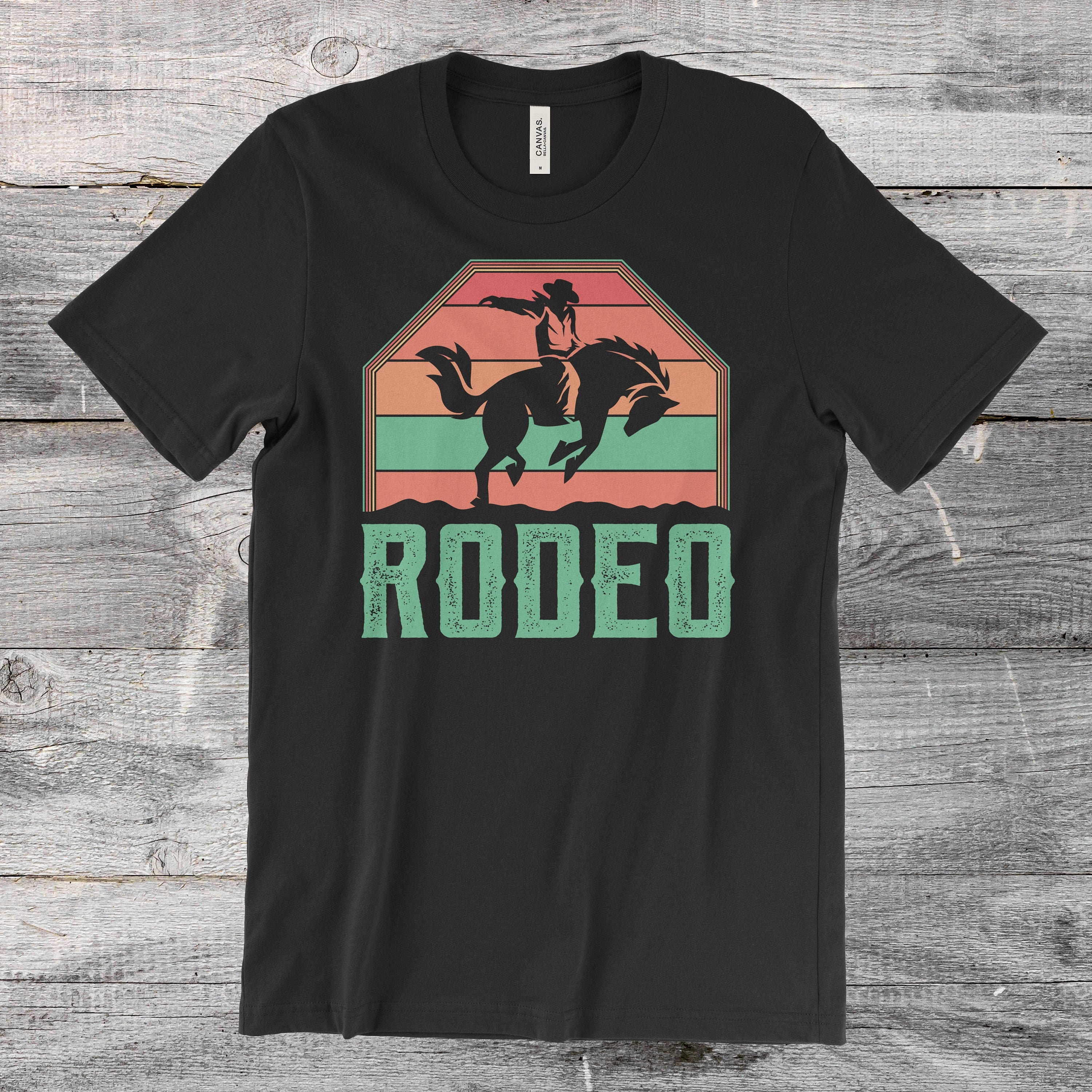 Western Horse Riding Rodeo Country Cowboy Vintage Retro Gifts T-shirt ...