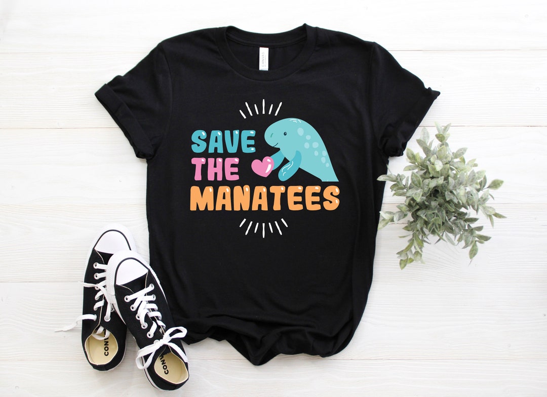 Save the Manatee T-shirt, Cute Funny Manatee Shirts, Manatees Lovers ...